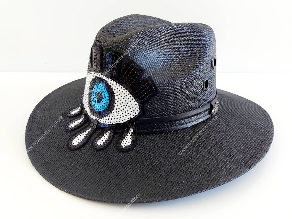 Mexican Hat With Evil Eye Patch - Etsy