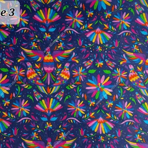 Mexican Fabric by the Yard / Mexican Otomi Fabric / Colorful - Etsy UK