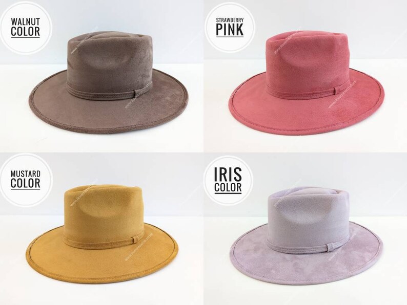 Suede Fedora Hat With Arrow Head Shaped Crown From Mexico - Etsy