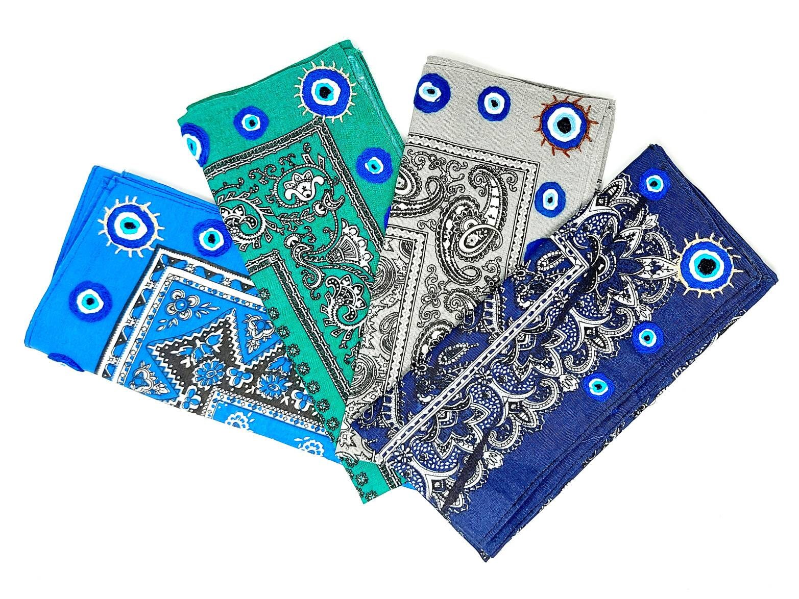 Evil Eye Bandana / Evil Eye Shawl / Mexican Bandana / | Etsy