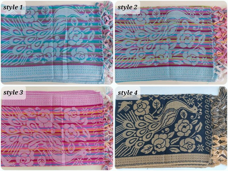 Woven Cotton Rebozo Scarf / Traditional Mayan Rebozo / Mexican - Etsy