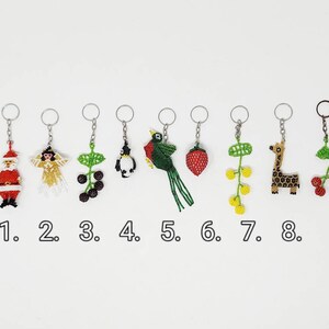 Glass Bead Bird Keychain / Mexican Parrot Keychains / - Etsy
