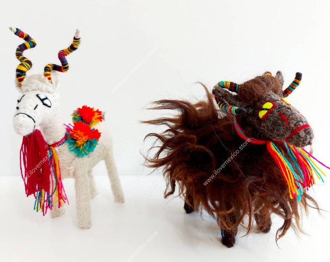 Traditional Mexican Wool Goat Toy - Etsy