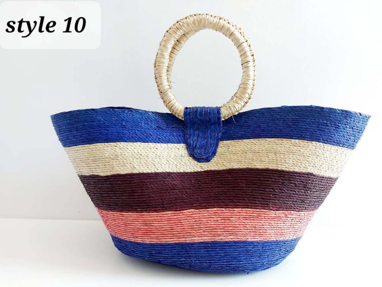 Multi Color Boho Straw Bag / Handmade Market Straw Bag / - Etsy