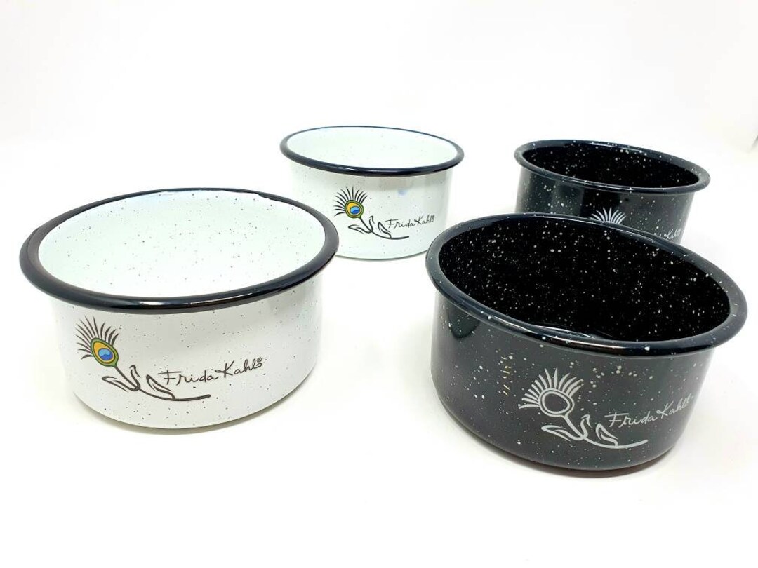 Mexican Enamel Cup Set / Cinco De Mayo Frida Mug Set / Mexican Fiesta ...