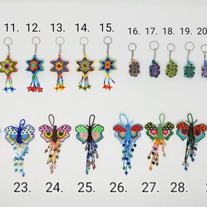 Glass Bead Bird Keychain / Mexican Parrot Keychains / - Etsy
