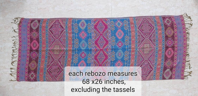 Mexican Rebozo Scarf / Traditional Rebozo / Mexican Geometric | Etsy