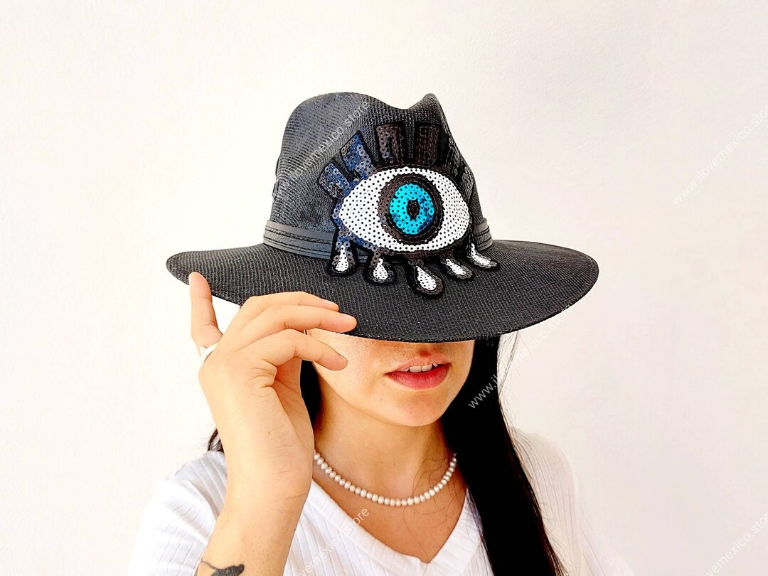 Mexican Hat With Evil Eye Patch - Etsy
