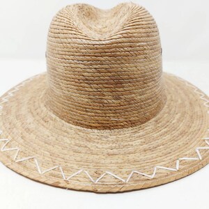 Mexican Straw Hat With Embroidered Decoration - Etsy