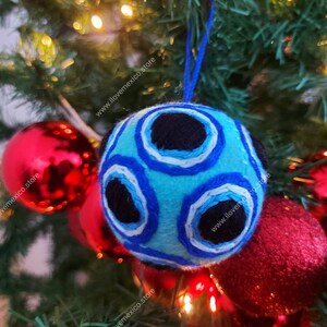 Evil Eye Christmas Tree Ornament Set / Hand Made Christmas Spheres ...