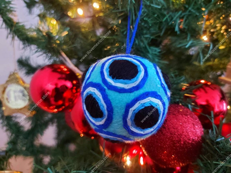 Evil Eye Christmas Tree Ornament Set / Hand Made Christmas - Etsy
