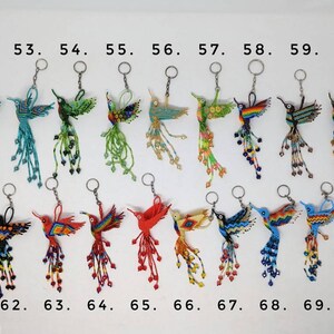 Glass Bead Bird Keychain / Mexican Parrot Keychains / - Etsy