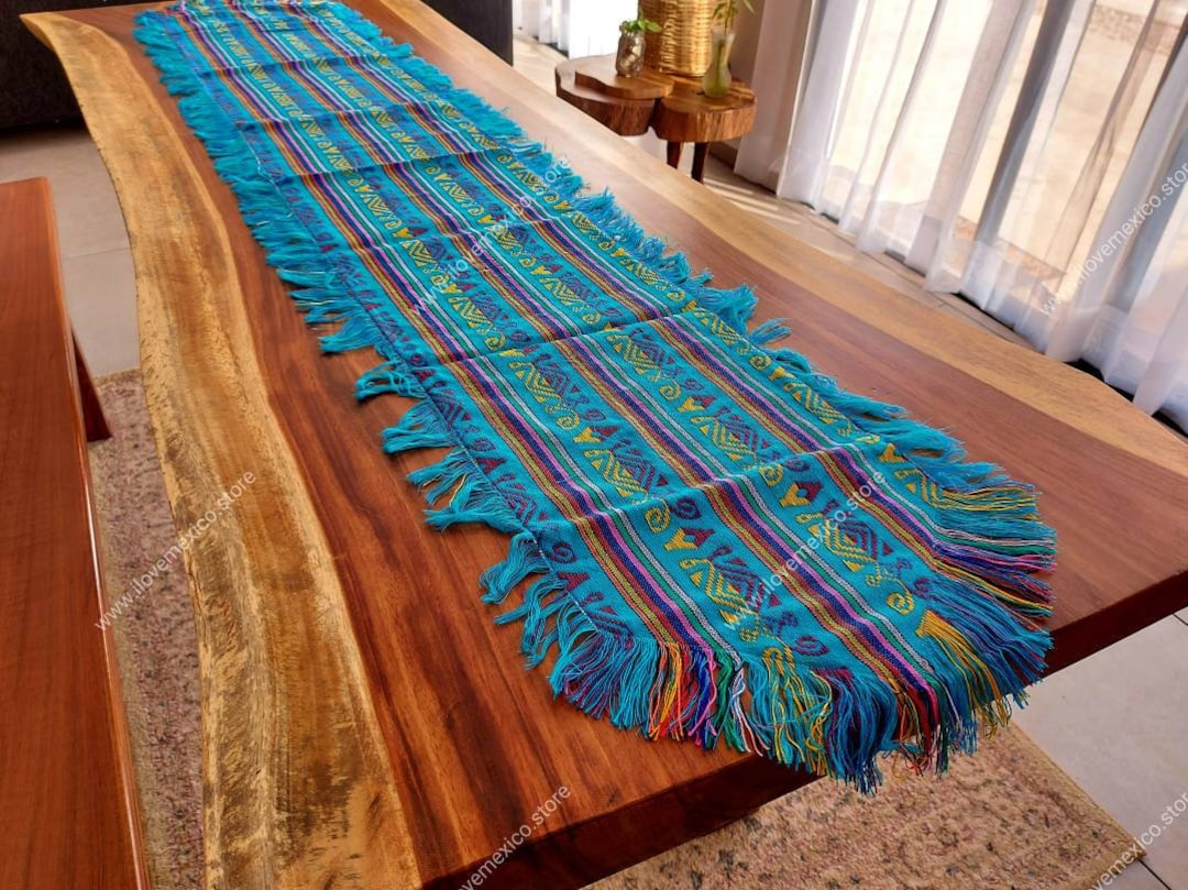 Mexican Fabric Table Runner / Cambaya Bed Runner / Mexican Fiesta Decor ...