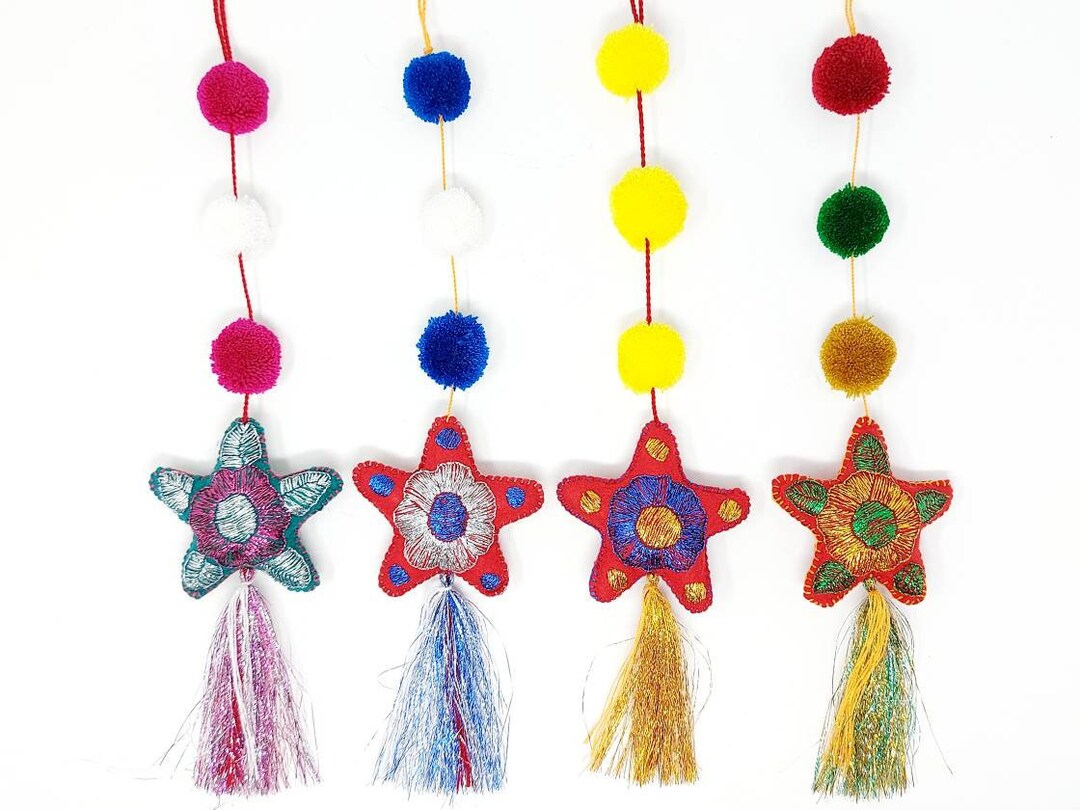 Embroidered Star Tassels - Etsy