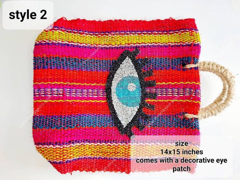 Natural Yute Fiber Bag With Eye Decoration - Etsy