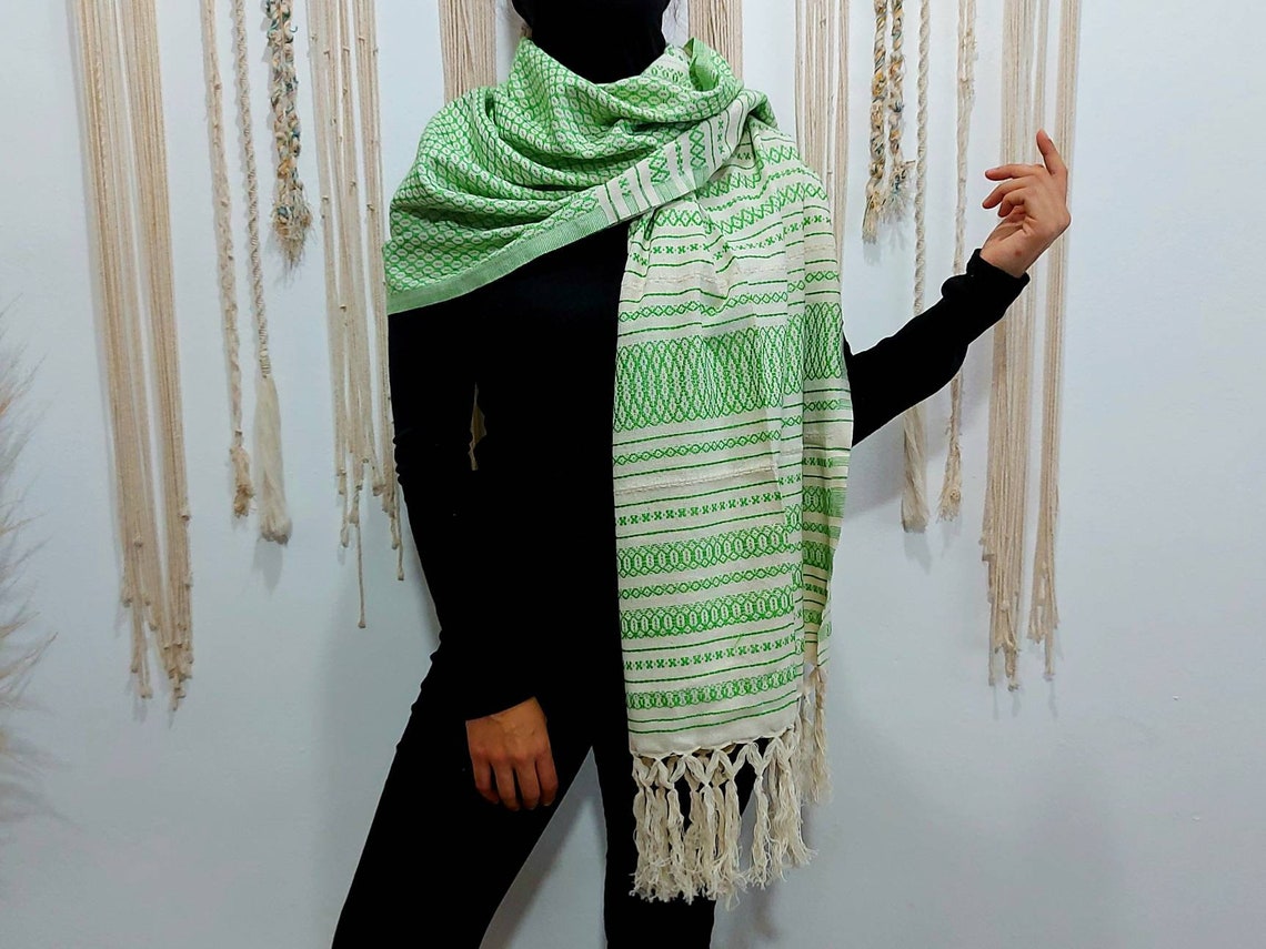 Woven Cotton Rebozo Scarf / Traditional Mayan Rebozo / Mexican - Etsy