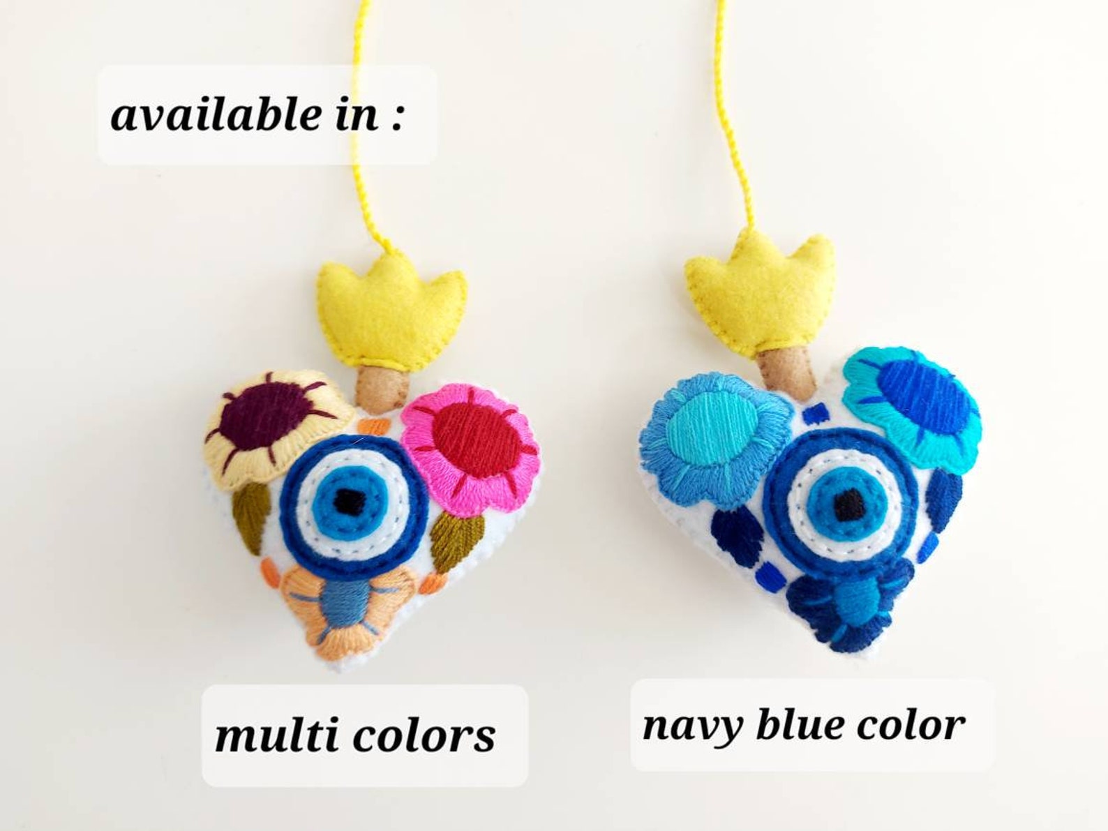 Evil Eye Heart Charm / Sacred Heart - Etsy