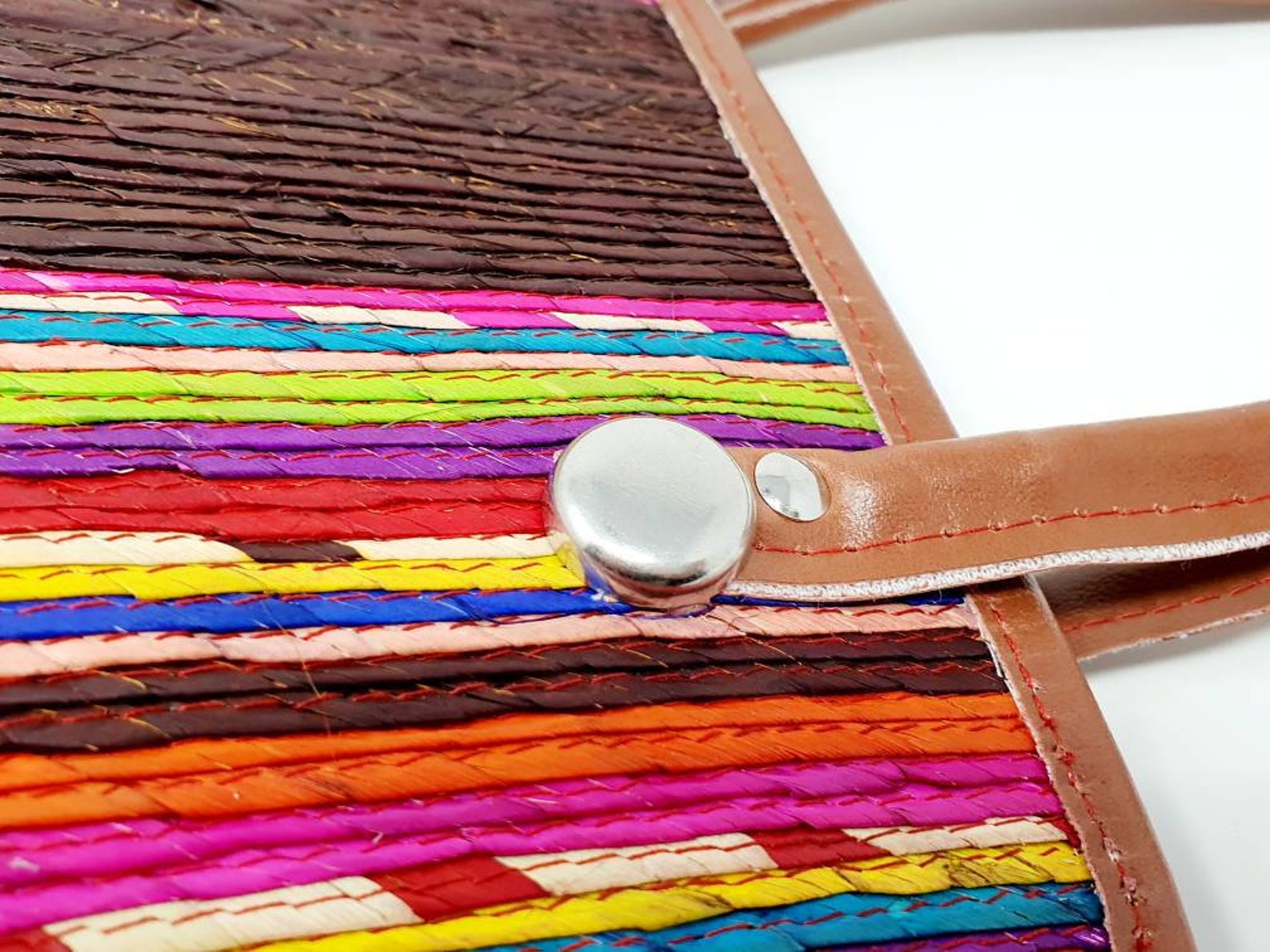 Colorful Straw Bag / Market Straw Bag / Mexican Tote Bag / | Etsy