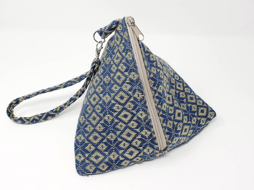 Mexican Hand Woven Travel Bag / Triangle Make up Bag - Etsy