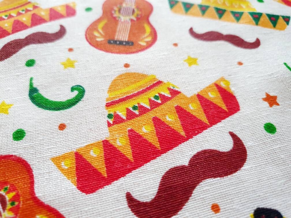 Traditional Mexican fabric by the yard / Mexican print fabric | Etsy