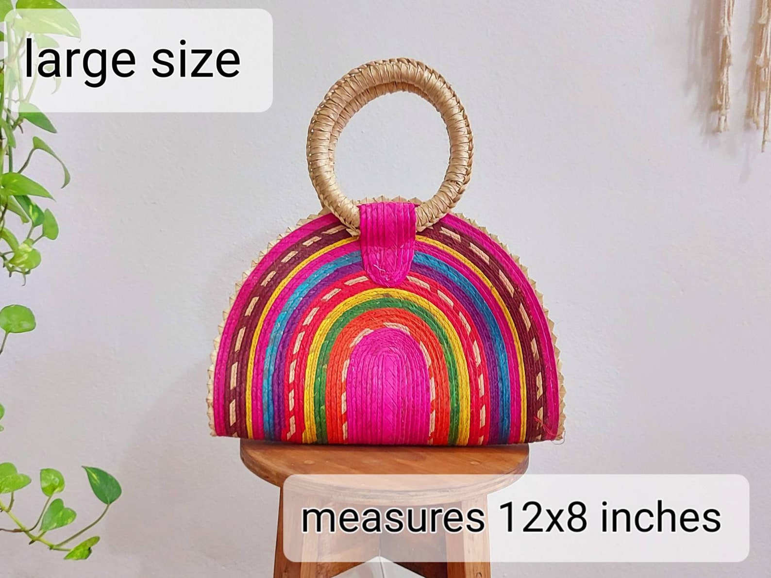 Colorful Straw Bag / Handmade Market Straw Bag / Mexican | Etsy