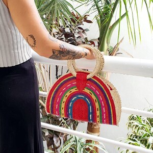 Colorful Straw Bag / Handmade Market Straw Bag / Mexican Handbag ...
