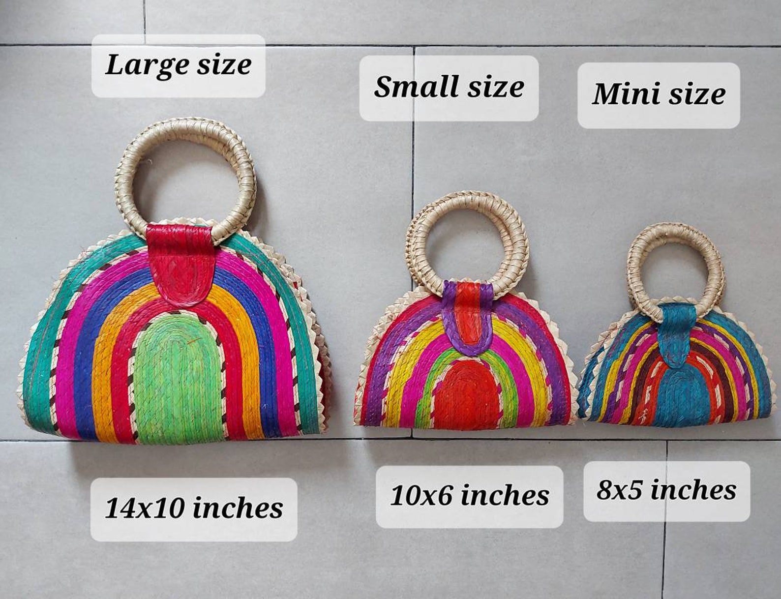 Colorful Straw Bag / Handmade Market Straw Bag / Mexican - Etsy