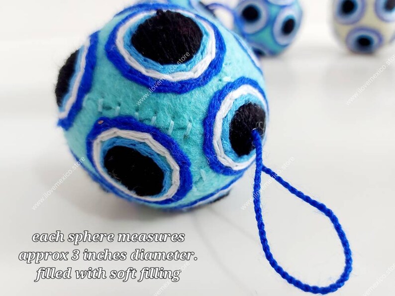 Evil Eye Christmas Tree Ornament Set / Hand Made Christmas - Etsy