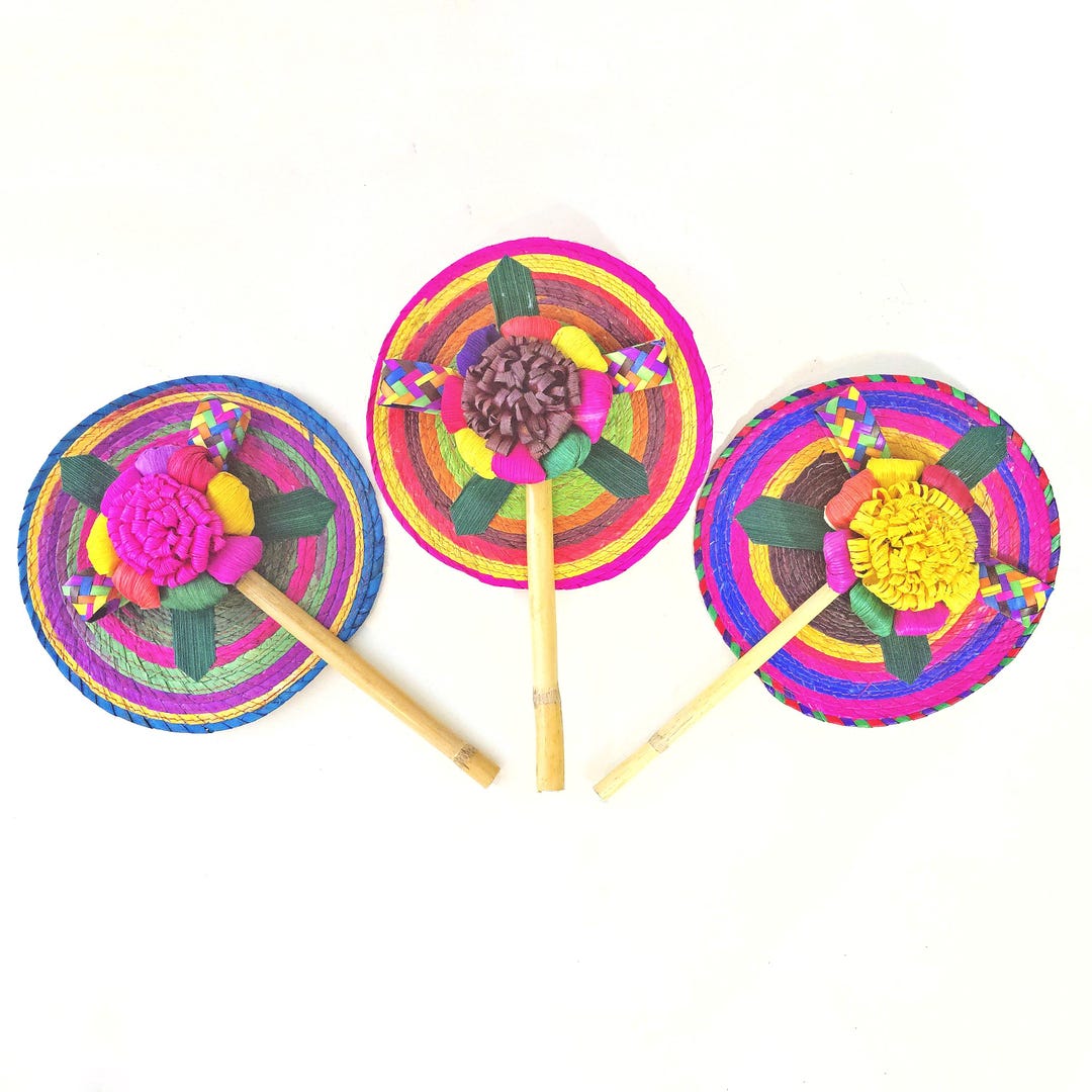 Mexican Straw Fan - Etsy