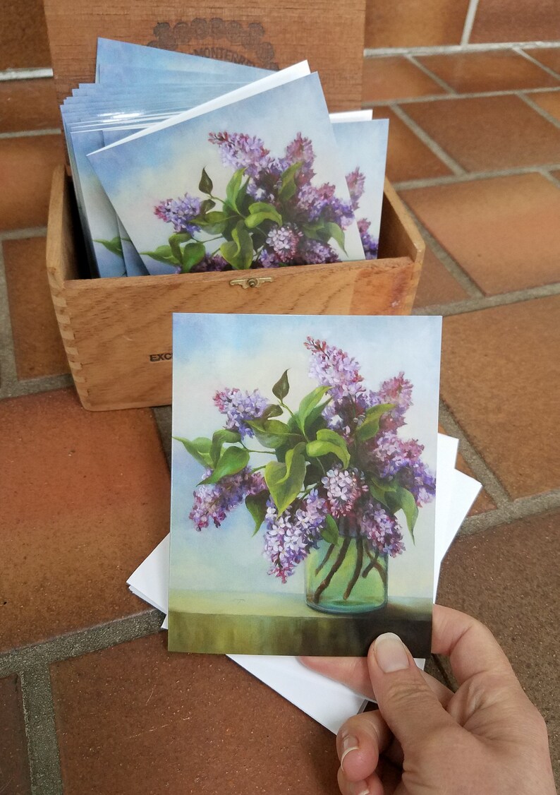 Lilacs, Art Card, Blank Greeting Card - Etsy