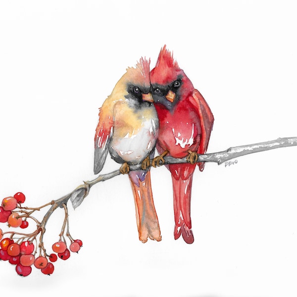 Cardinal Card - Etsy