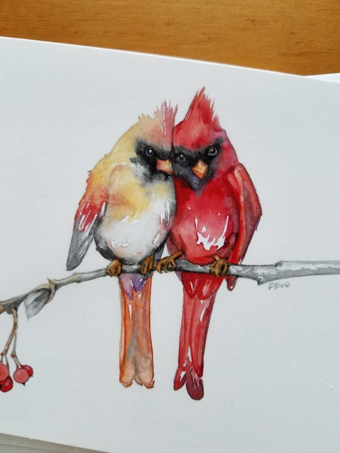 Cardinal Couple Print, 8x10 Art Print - Etsy