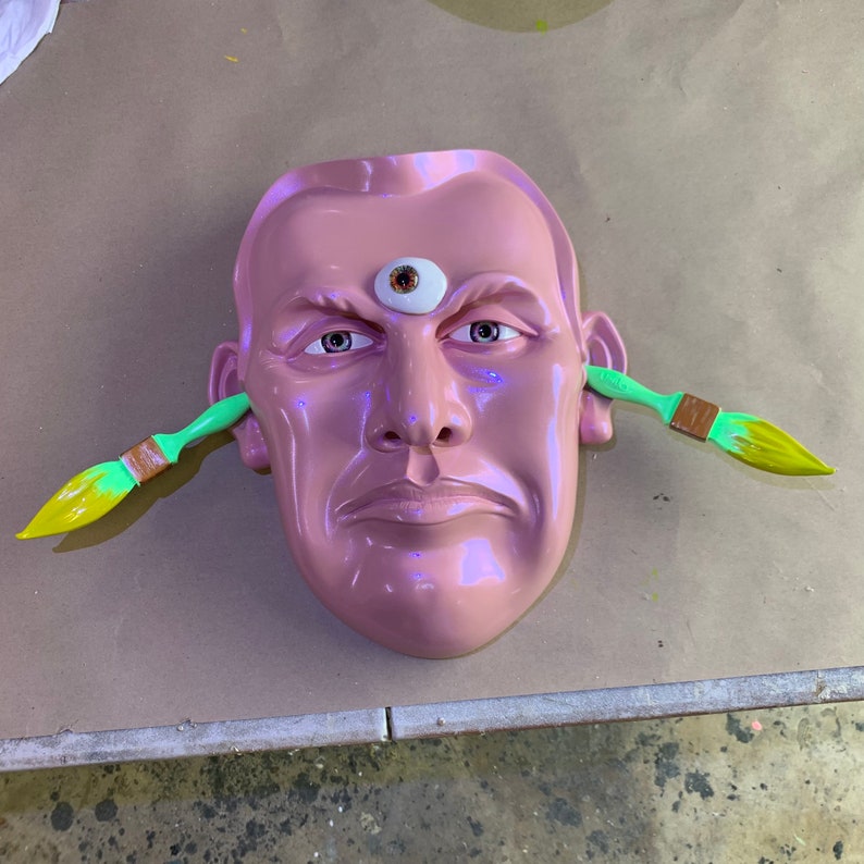 Von Dutch Head Mask Pinstriping Cartoon Sculpture - Etsy