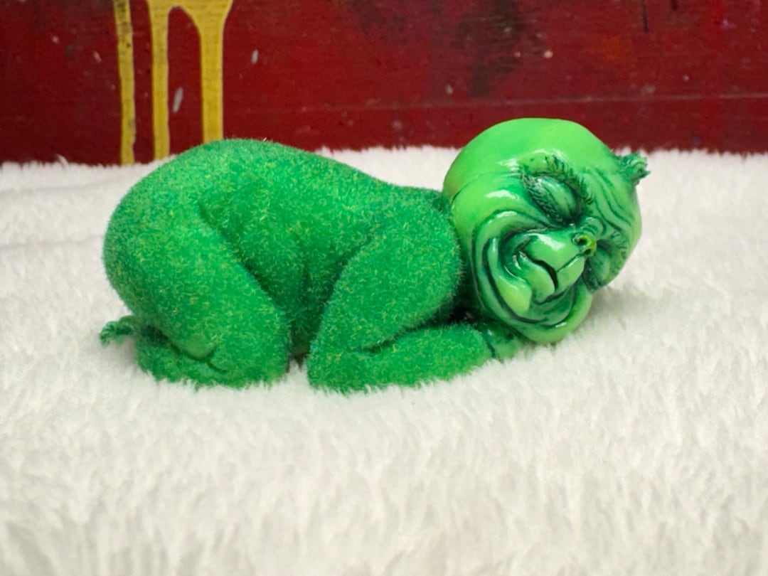 Sleeping Baby Grinch Handmade Figurine - Etsy