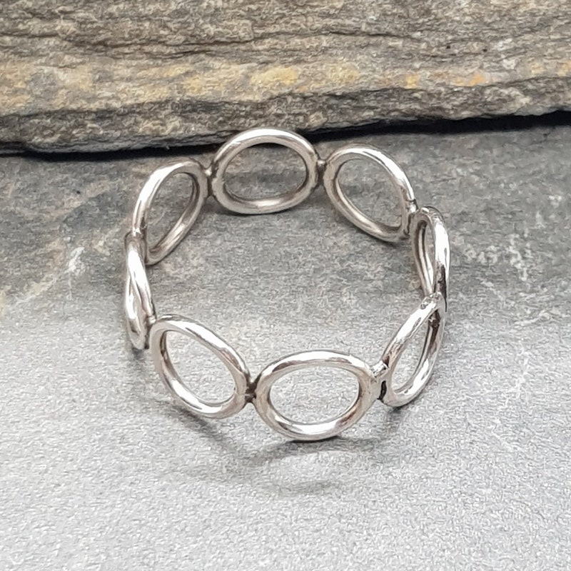 Silver Circle Ring - Etsy