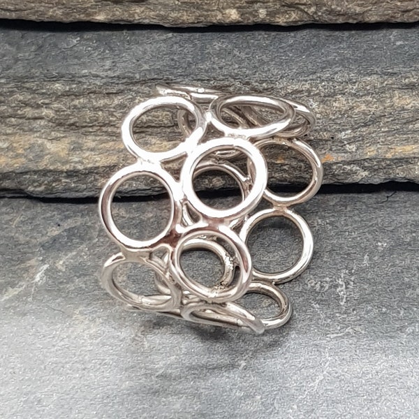 Silver Circle Ring - Etsy