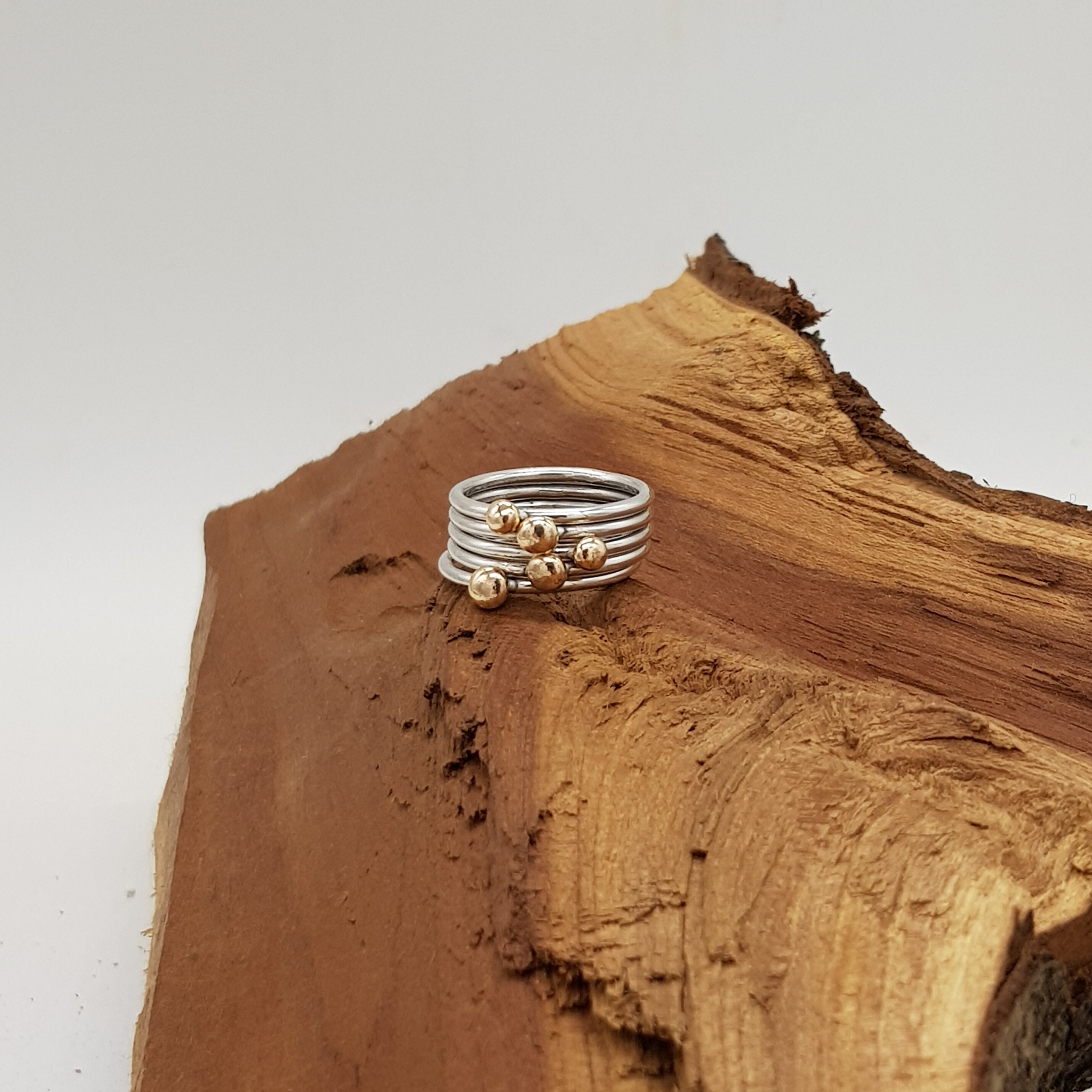 Solid Gold Pebble Ring | Etsy