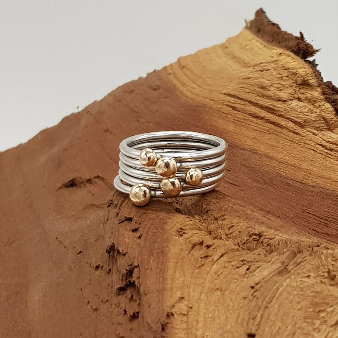 Solid Gold Pebble Ring | Etsy UK