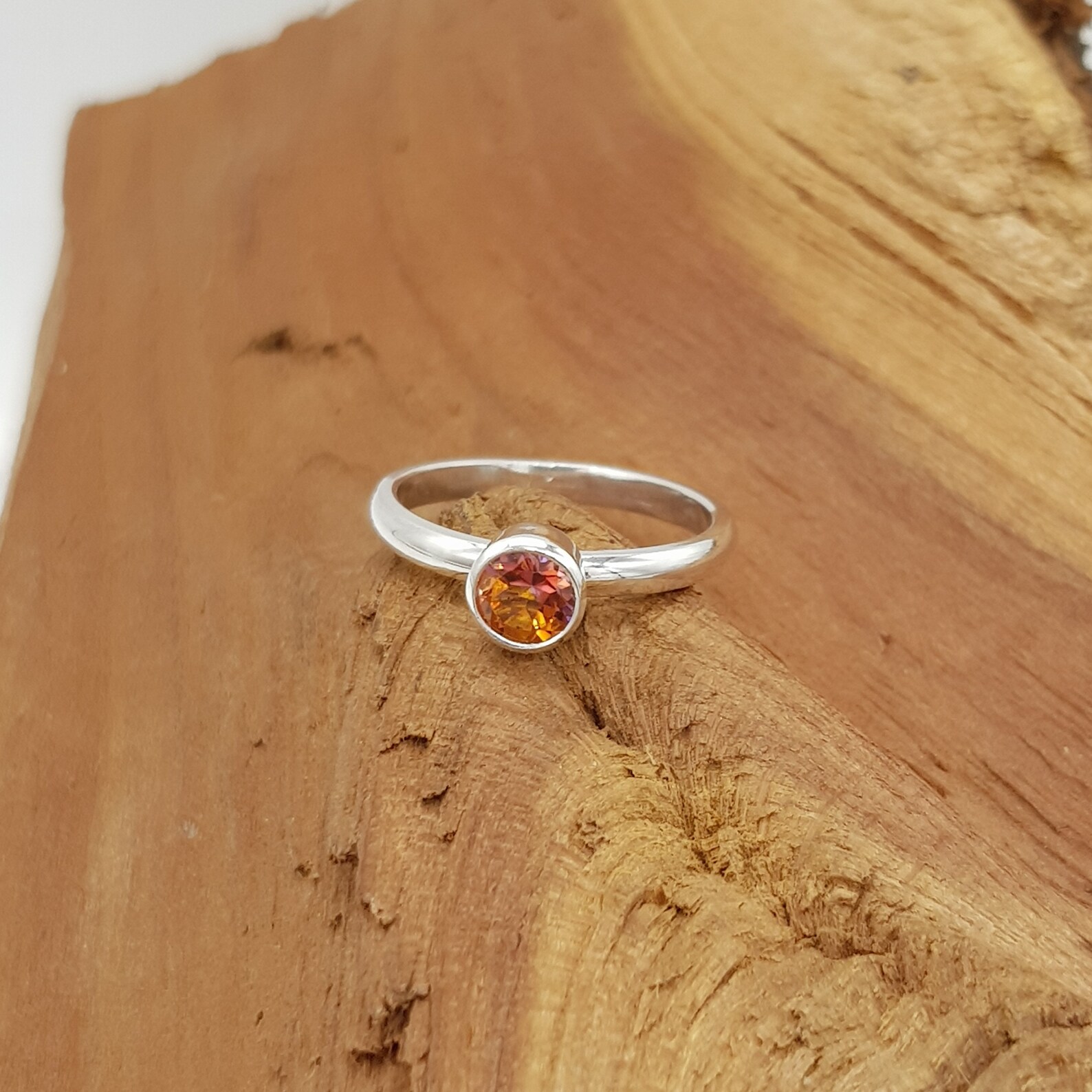 Sterling Silver Topaz Ring Twilight Mystic/honey/white - Etsy UK