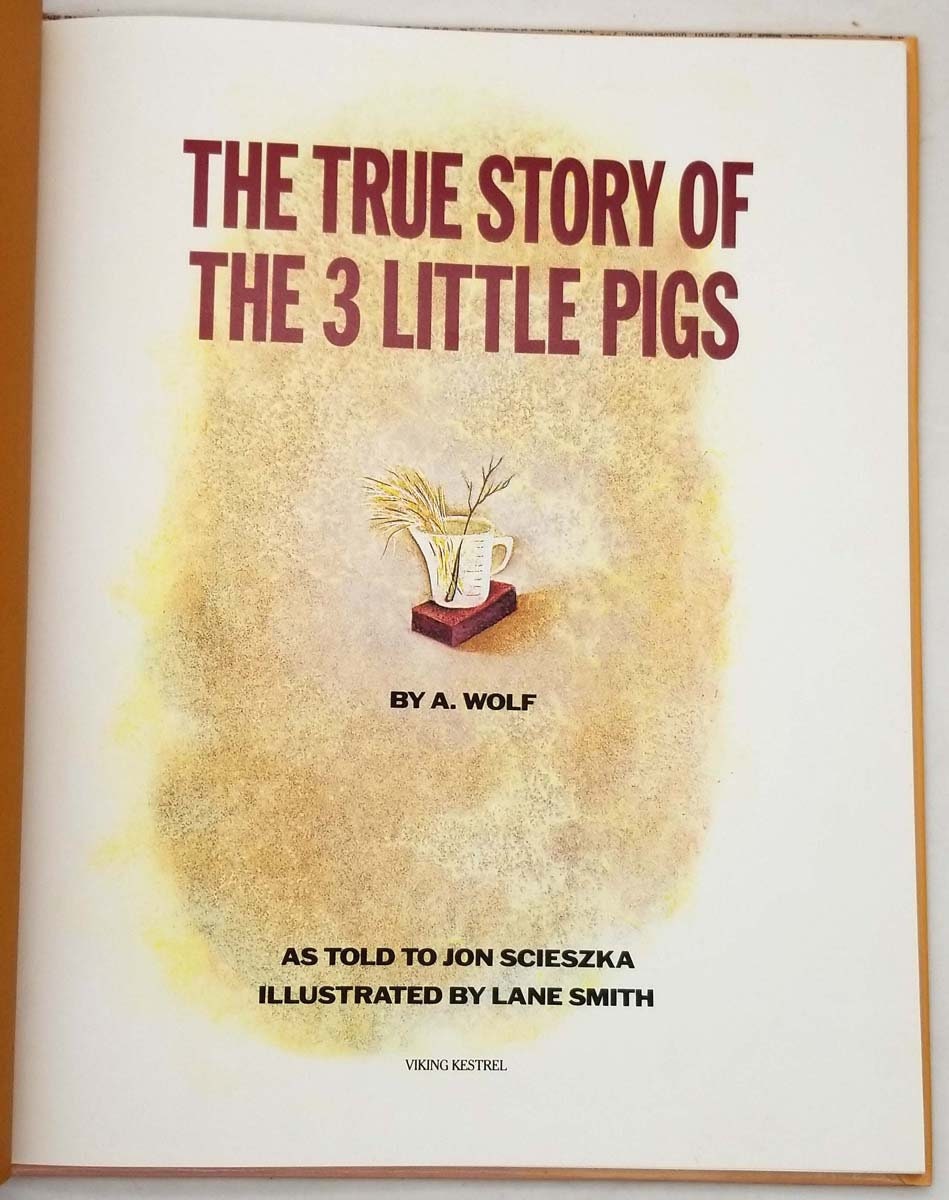 The True Story of the Three Little Pigs Jon Scieszka 1989 - Etsy
