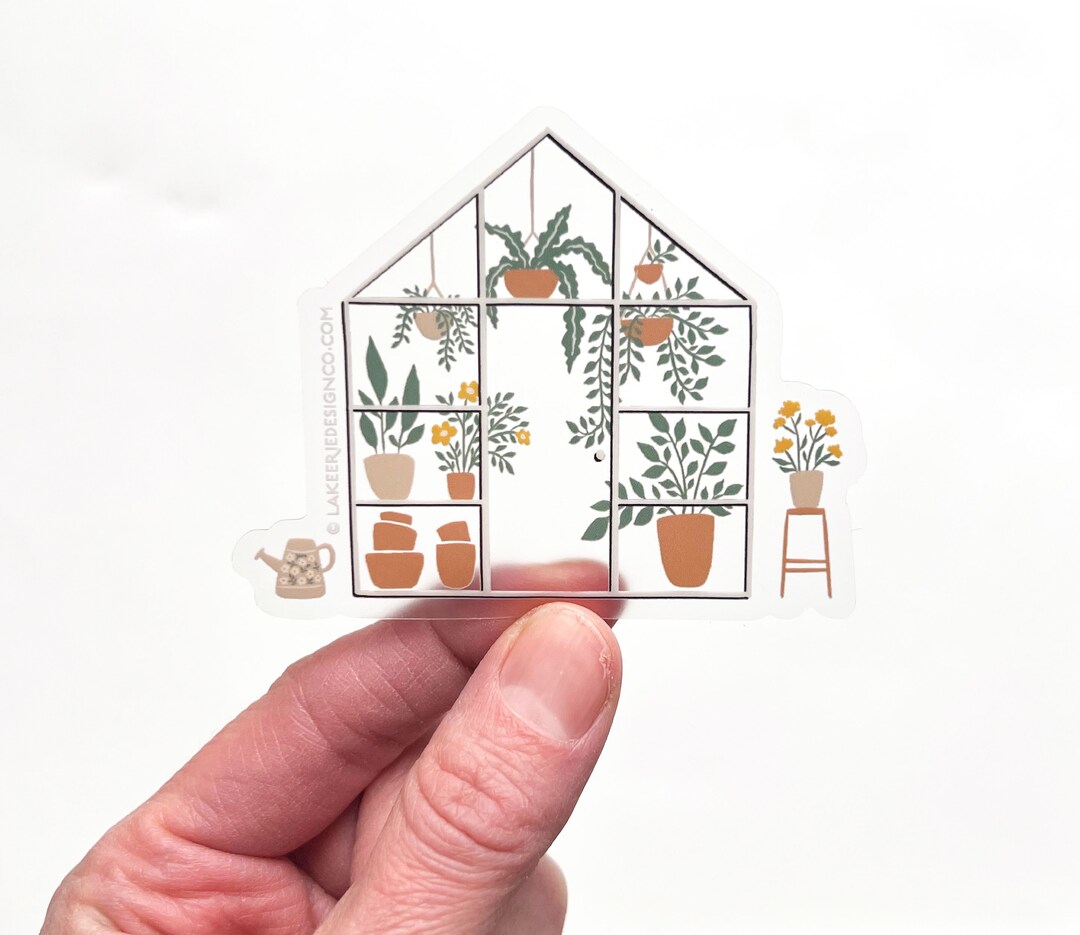 Clear Greenhouse Sticker - Vinyl Sticker - Etsy