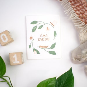 Little Love Bug - Letterpress Baby Card - Etsy
