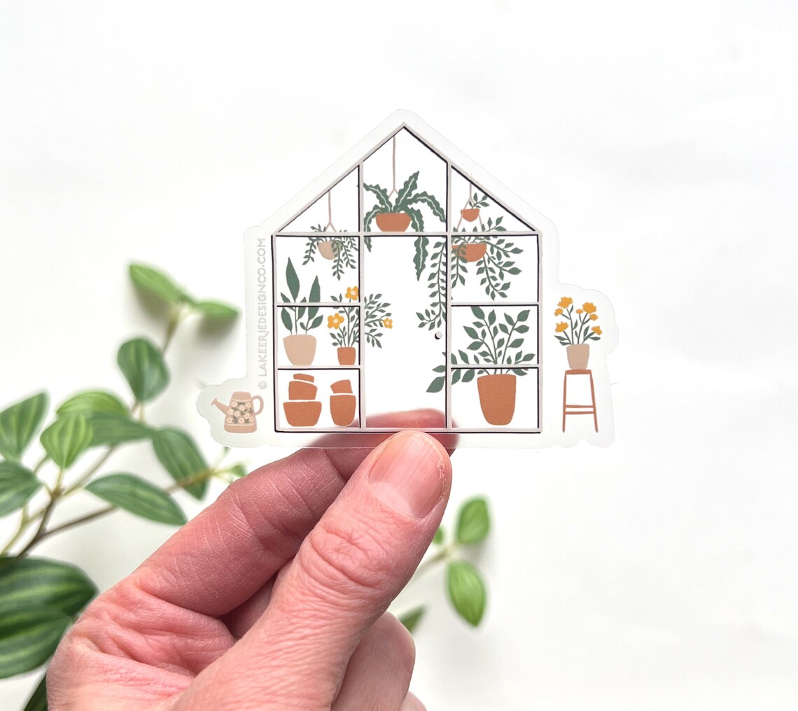 Clear Greenhouse Sticker - Vinyl Sticker - Etsy