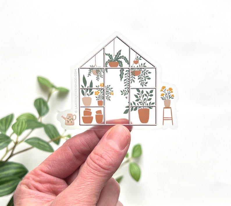 Clear Greenhouse Sticker - Vinyl Sticker - Etsy
