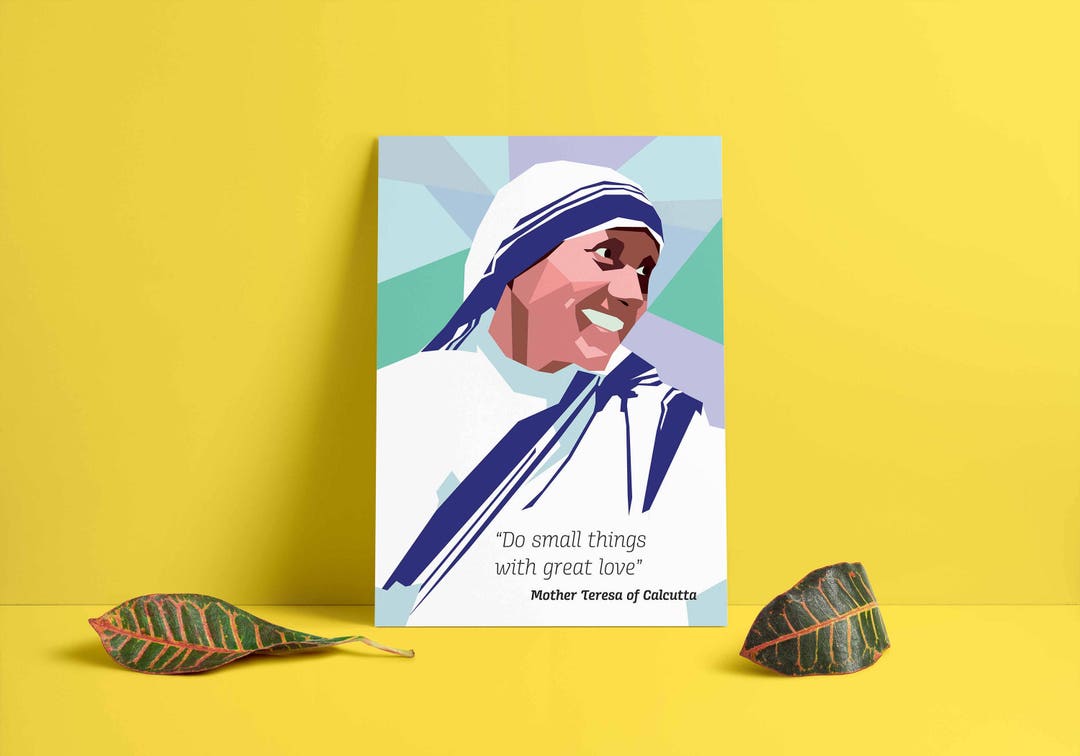 Mother Teresa Poster "do Small Things With Great Love" - Etsy