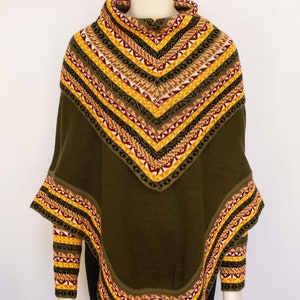 Genuine Alpaca Poncho, Peruvian Poncho, Ethnic Poncho, Soft Alpaca ...