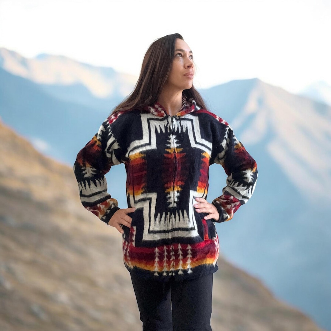 Original Andean Jacket, Native American Sweater, Quichua Jacket, Navajo ...
