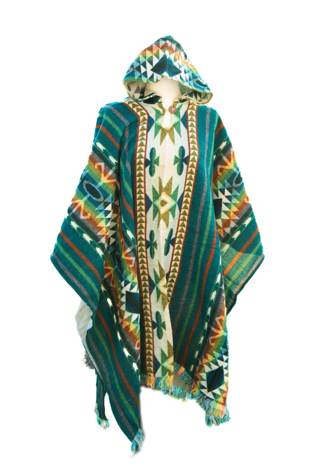 Original Andean Poncho, Native American Poncho, Quichua Poncho, Navajo ...