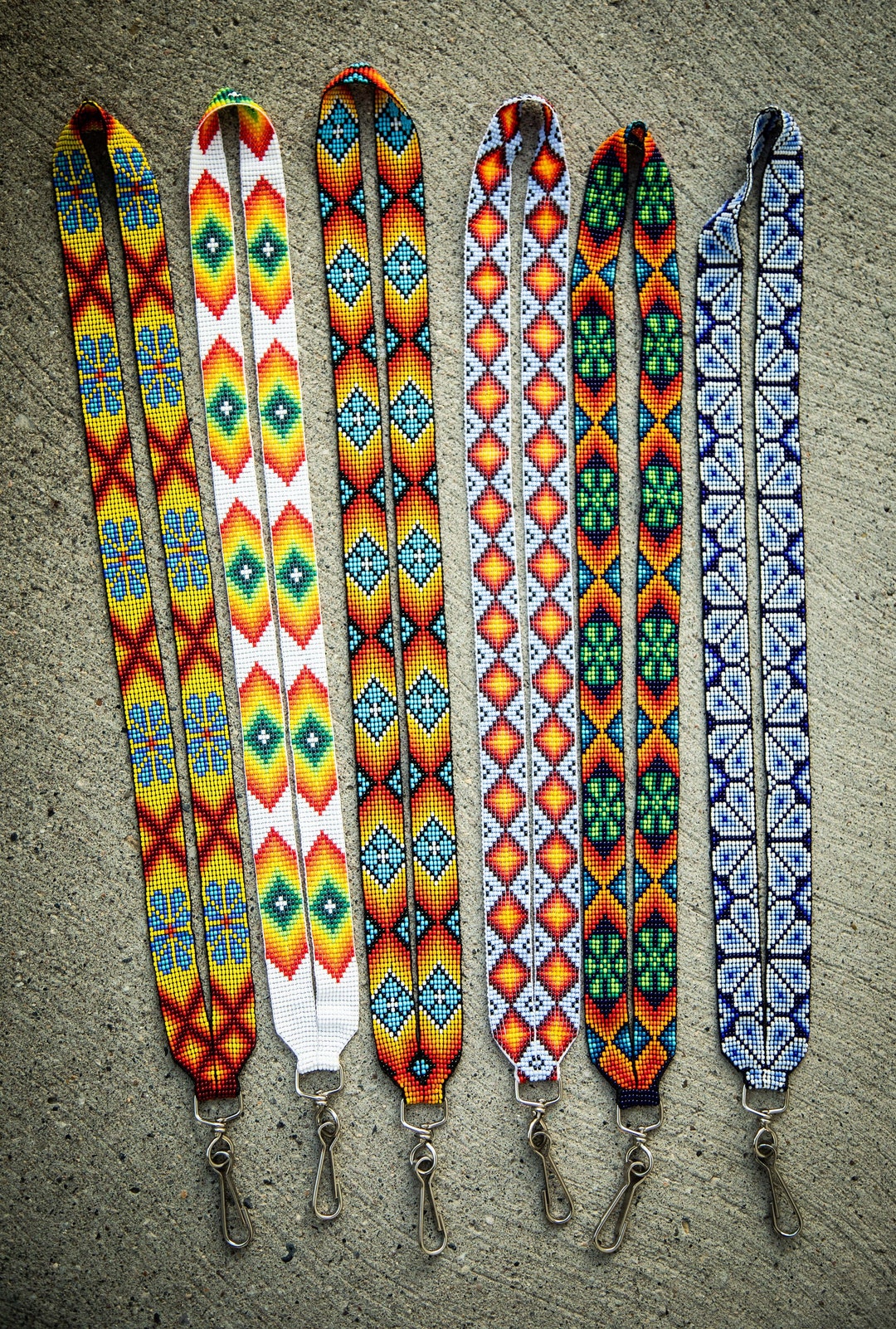 Ethnic Lanyards, Loom Beaded Lanyards, Huichol Beaded Lanyards, Native ...