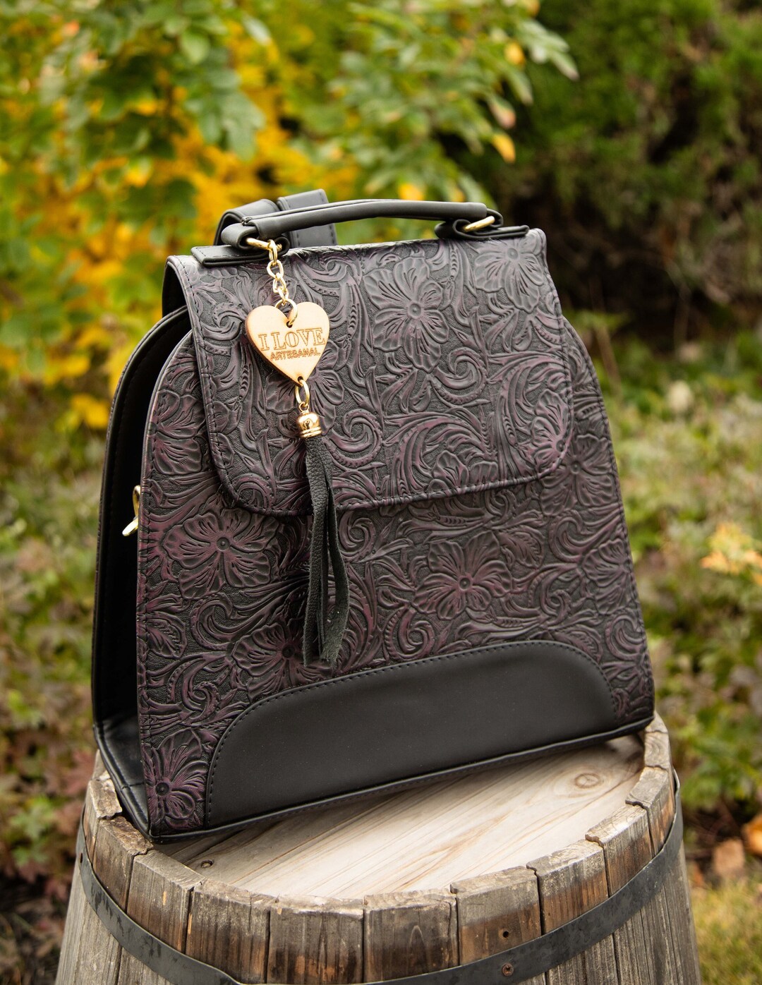 Native American Leather Backpack, Indigenous Product, Mexican Handmade ...